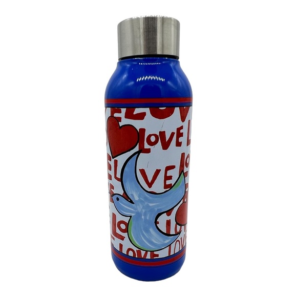 Brighton | Dining | Brighton Spring Love Heart Doves Metal Water Bottle ...